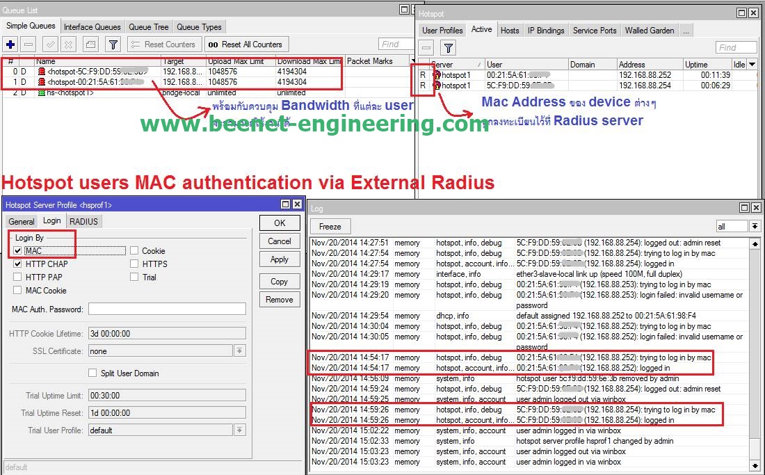 Mikrotik Hotspot users MAC authentication via Radius server - BEENET ENGINEERING