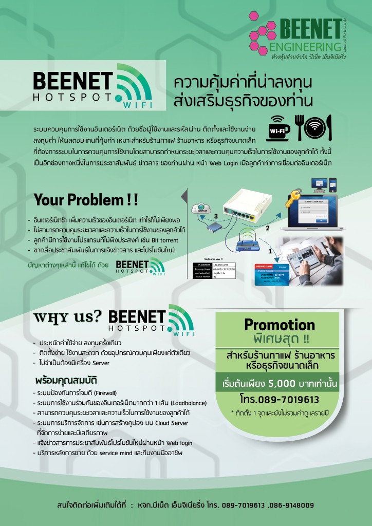 BeenetCoffee Hotspot - BEENET ENGINEERING