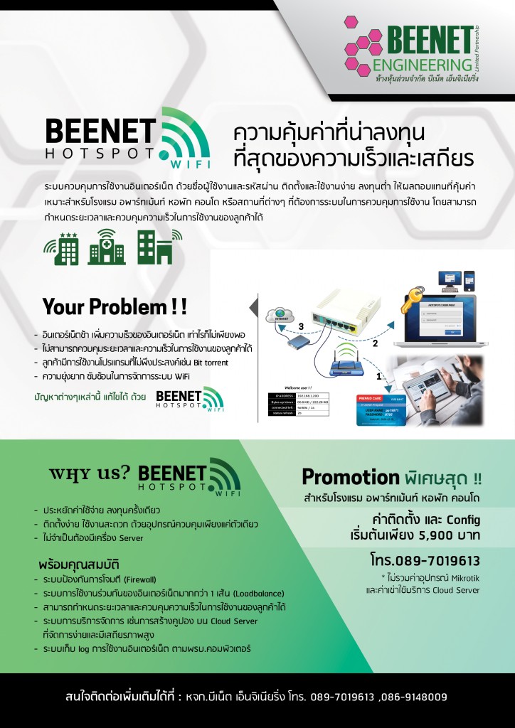 BeenetHotel Hotspot Solution - BEENET ENGINEERING